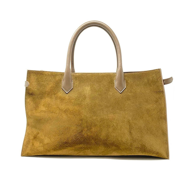 Balenciaga Suede Padlock Work Satchel
